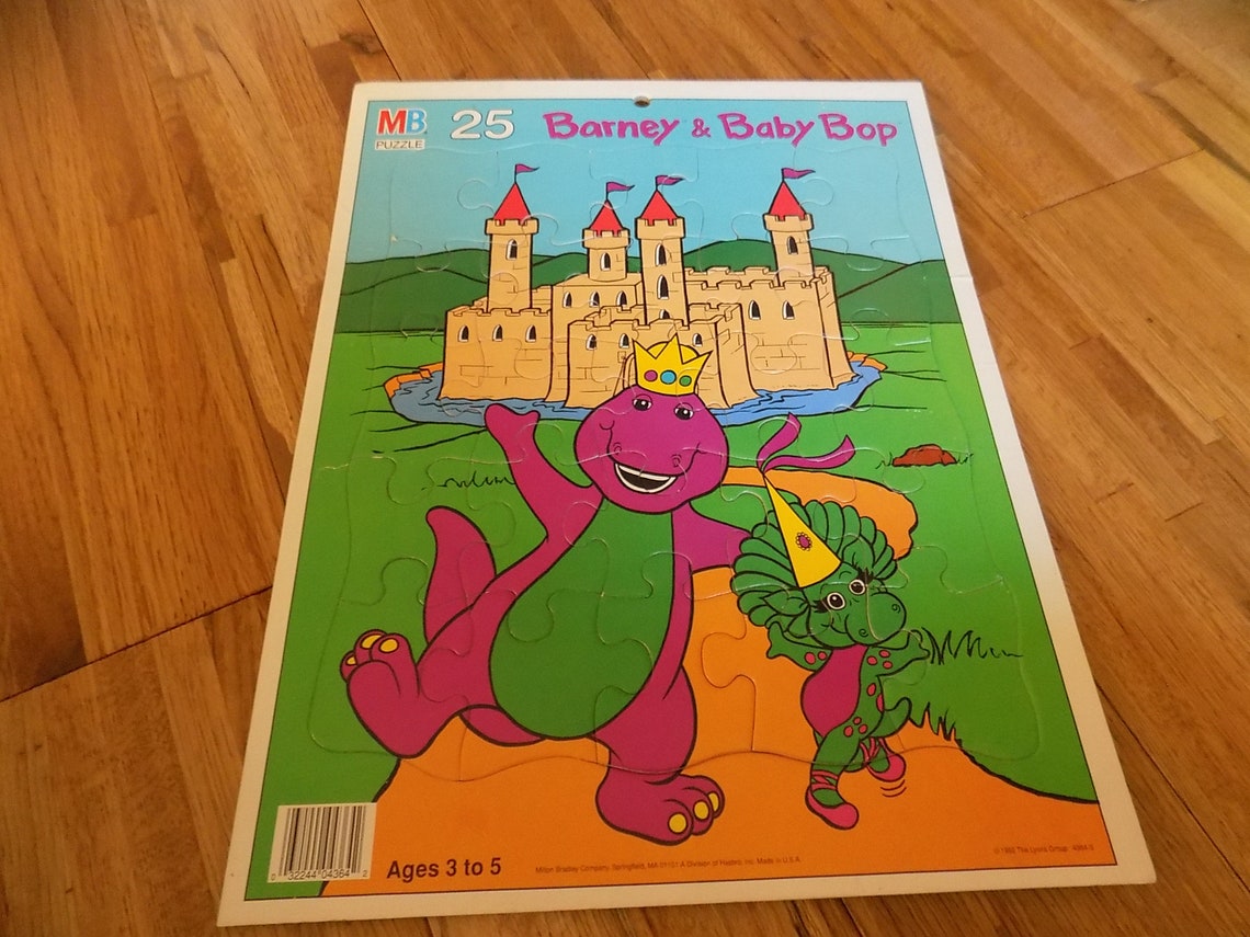 Barney the Dinosaur Tray Puzzle Frame Puzzles 1990's - Etsy
