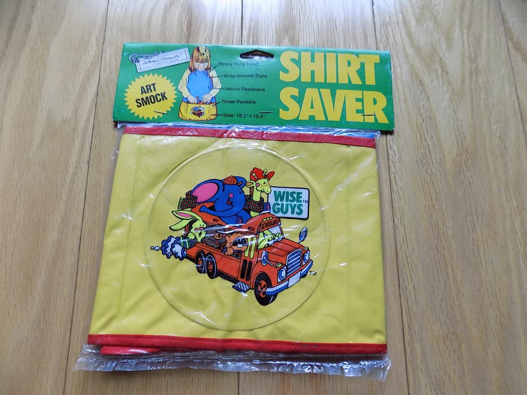 Art Smock Shirt Saver Kids Craft Apron Heavy Duty Vinyl Water Proof ...