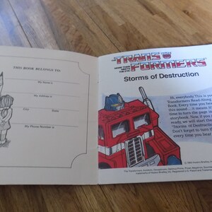 Trans Formers Storms of Destruction Vintage Book Children's Storybook ...