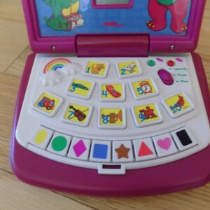 Barney the Dinosaur Learning Game Electronic Learning Laptop - Etsy