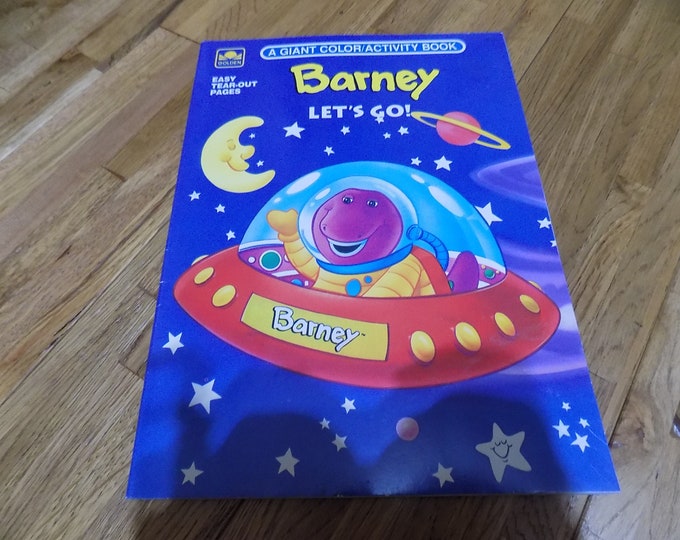 Barney the Dinosaur Vintage Coloring Book Childrens Storybook Cartoon ...