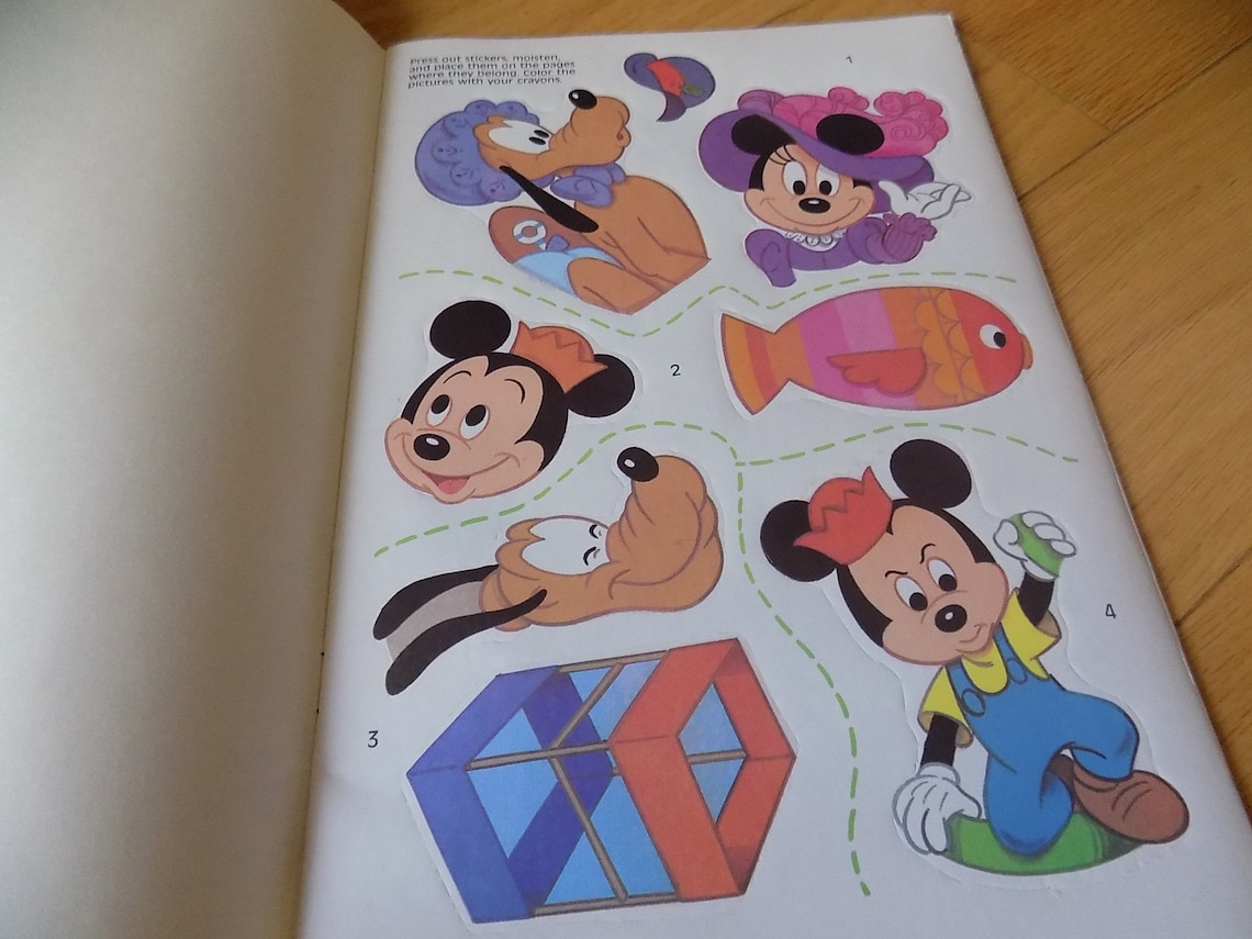 Mickey Mouse Disney Golden Books Sticker Book Children's Storybook ...