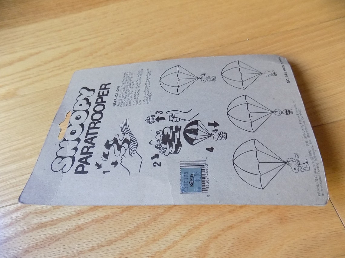 SNOOPY Paratrooper Woodstock Vintage Peanuts Charlie Brown - Etsy