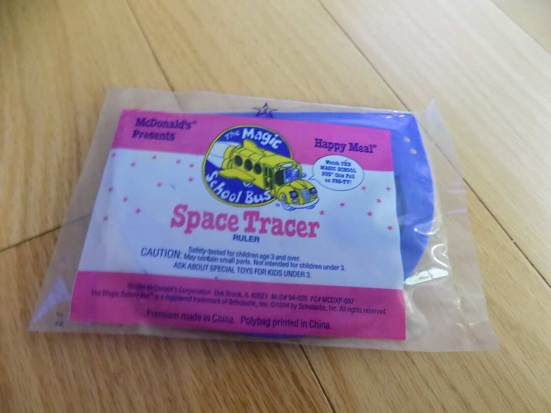 The Magic School Bus Space Tracer Ruler Mcdonald's Happy Meal Toy Solar ...