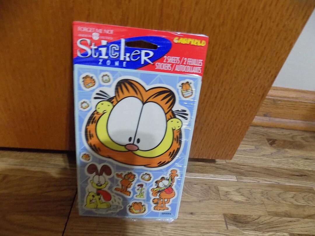 Garfield American Greetings Vintage STICKER Sheets Stickers AGC Scrap ...