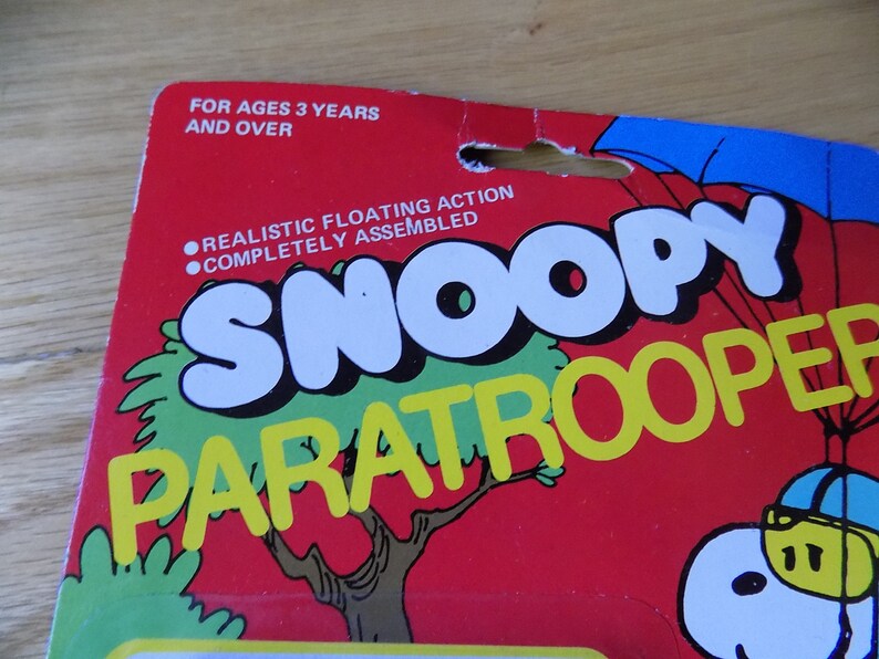 SNOOPY Paratrooper Woodstock Vintage Peanuts Charlie Brown - Etsy