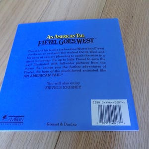 Fievel Goes West Book an American Tail Storybook Children's Books - Etsy