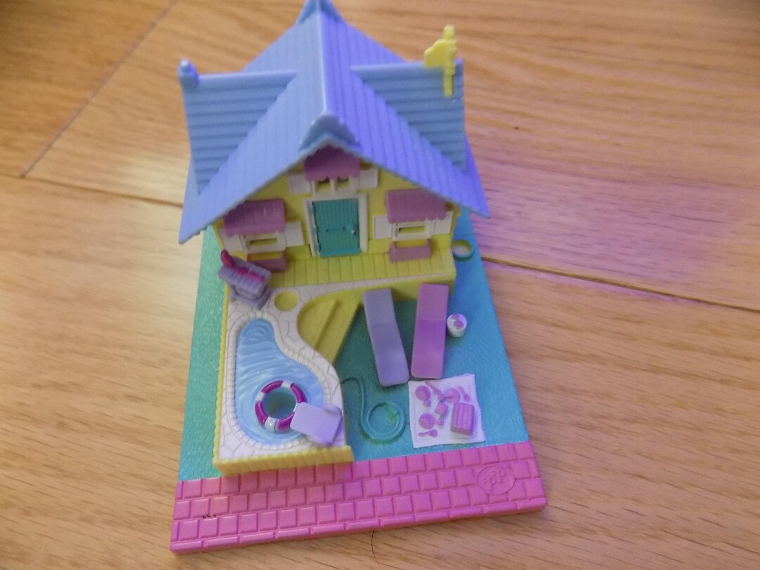 Polly Pocket Vintage Bluebird Summer House Play Set Action Figure Toy ...