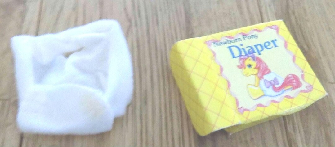 My Little Pony Diaper and Box Vintage 1980's MLP Accessories Ponies ...