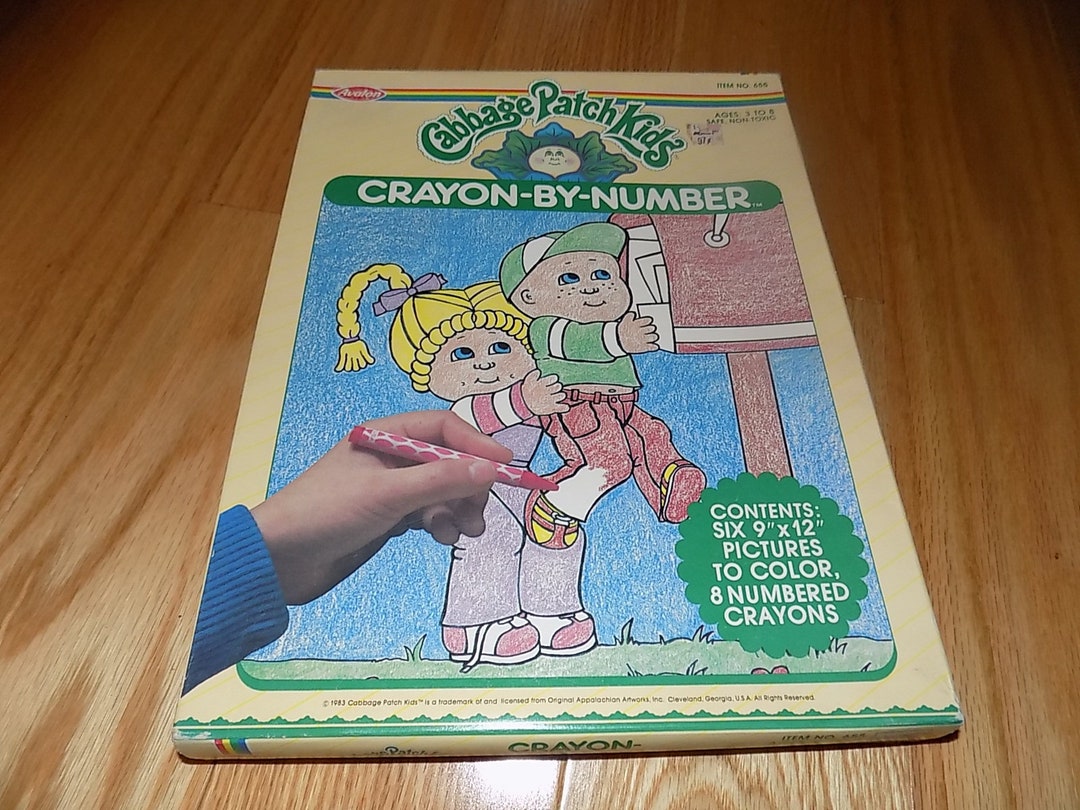 Cabbage Patch Kids Crayon by Number Set Kit Coloring Activity CPK ...