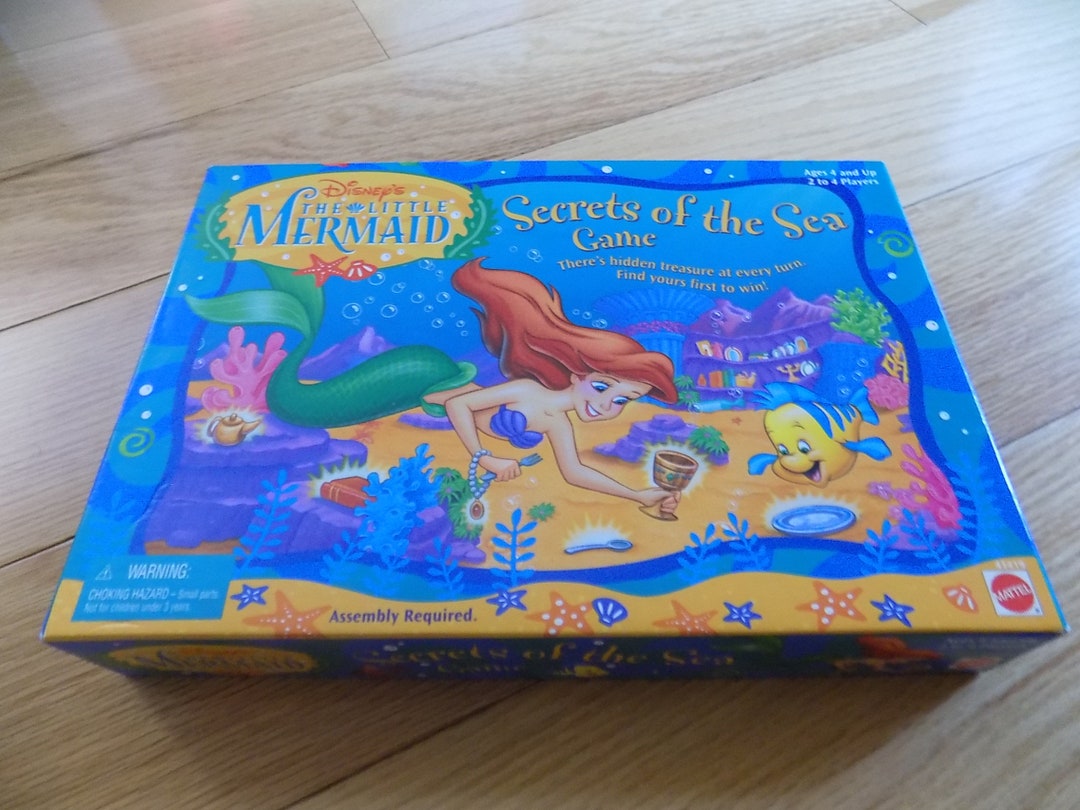 Disney Little Mermaid Vintage Board Game Girls Boys Secrets of the Sea ...
