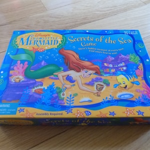 Disney Little Mermaid Vintage Board Game Girls Boys Secrets of the Sea ...