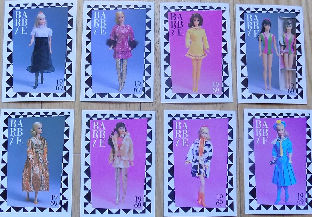 Barbie Trading Card 1969 Fashion Facts Mattel 1990 Lot of 8 Fun Fact - Etsy