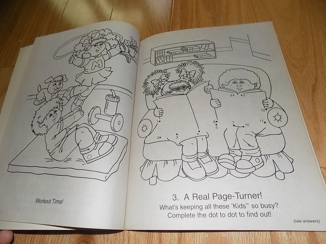 Cabbage Patch Kids CPK Coloring and Activity Book Rainy Day | Etsy