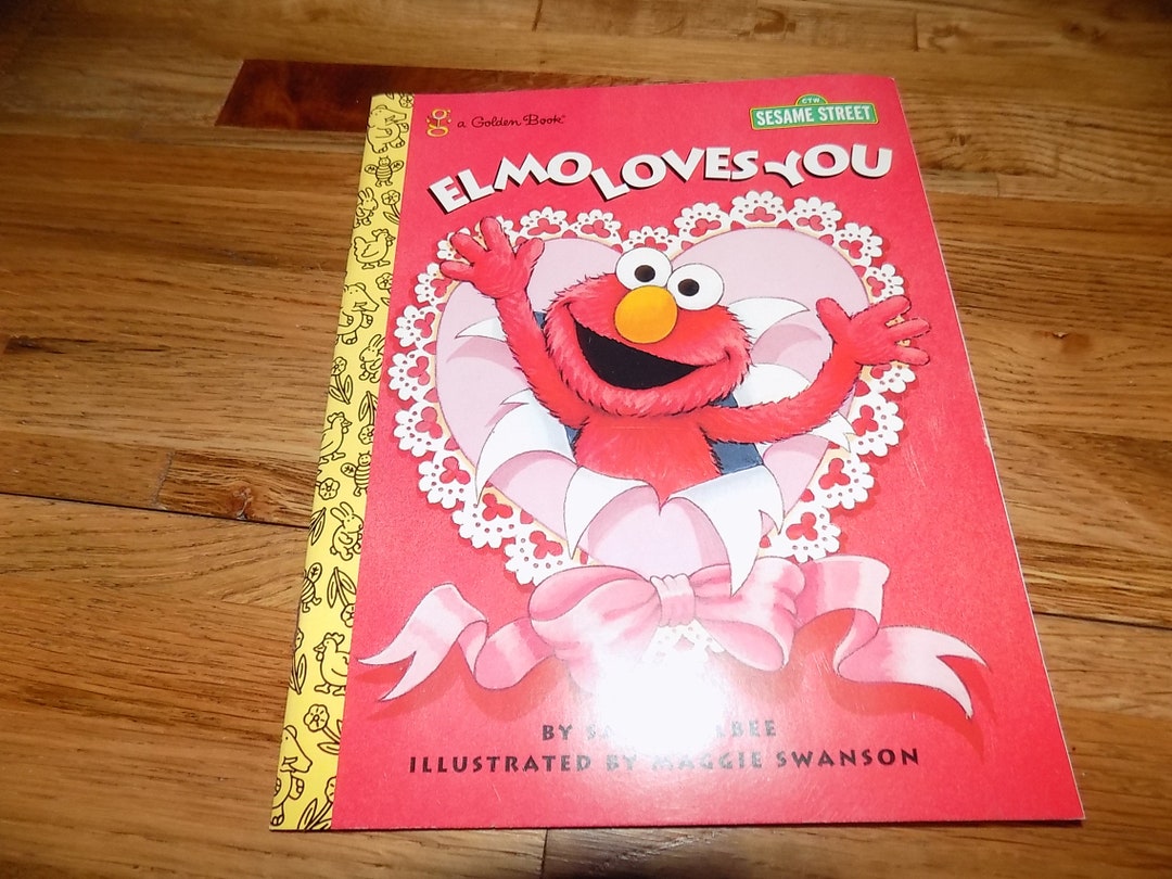 Elmo Loves You Valentine's Day Vintage Golden Book Sesame Street ...