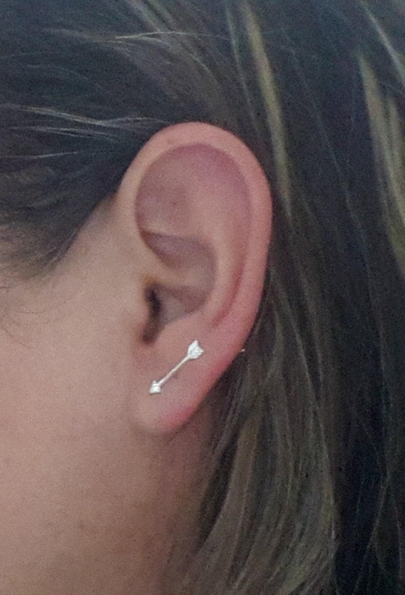 Arrow Ear Climbersterling Silver Earringsminimalist - Etsy