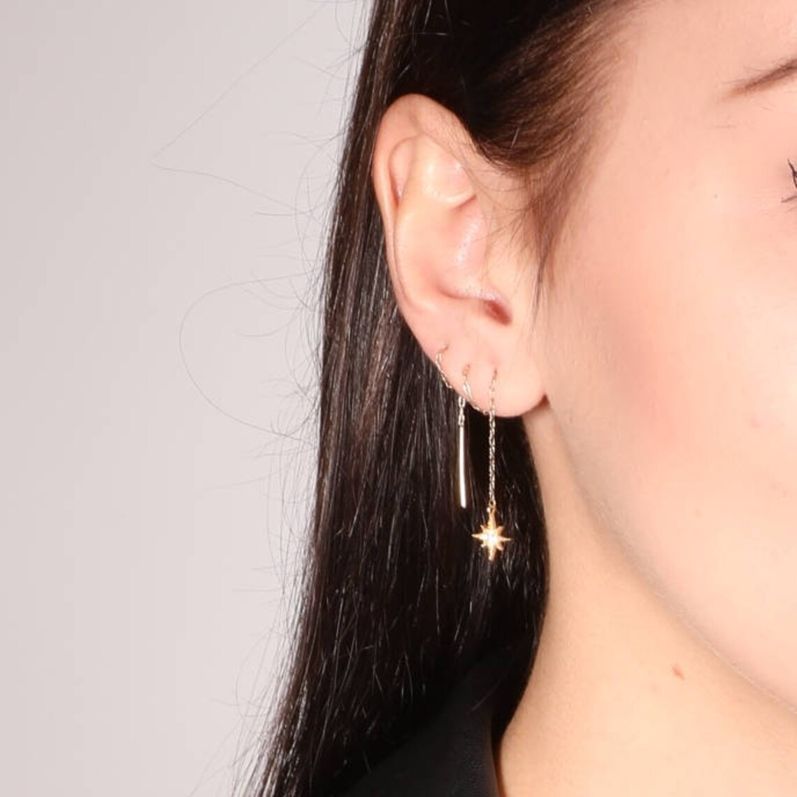 Ear Thread Earringsgold Thread Earringsgold Earringslong - Etsy