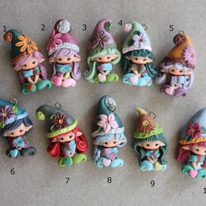 Bronzed Necklace With Lucky Gnome Pendant in Fimo – Handcrafted Gnome ...