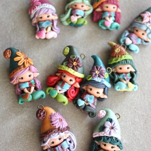 Bronzed Necklace With Lucky Gnome Pendant in Fimo – Handcrafted Gnome ...