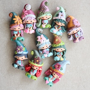 Bronzed Necklace With Lucky Gnome Pendant in Fimo – Handcrafted Gnome ...