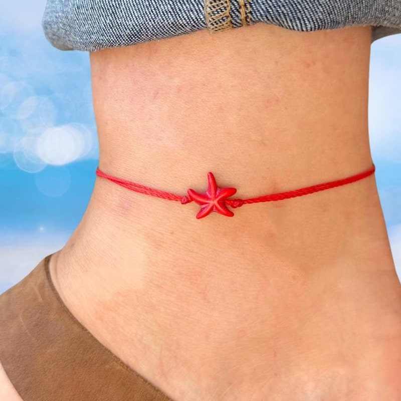 Starfish Anklet - Etsy
