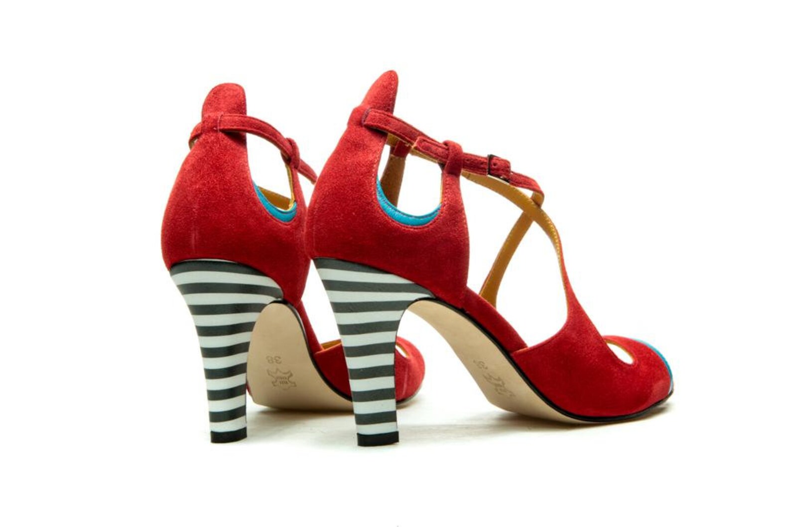 Red Strappy Sandals/ High Heel Sandals/ Women's Shoes/ Red | Etsy