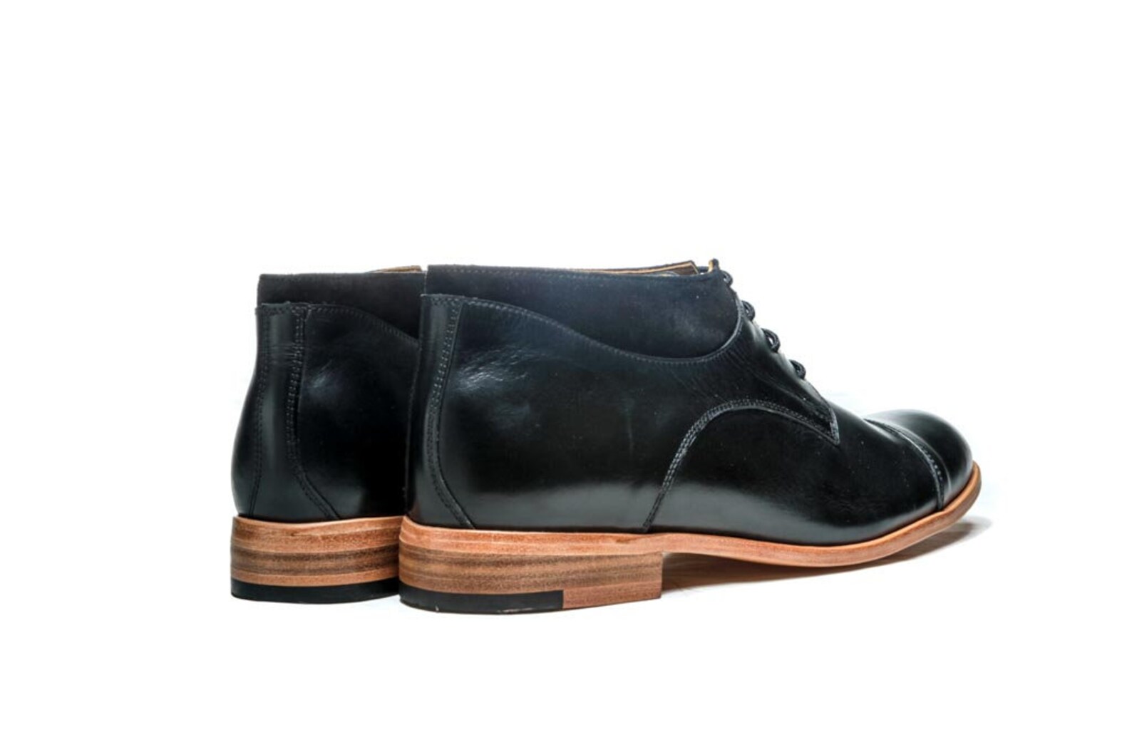 Black Men's Handmade Leather Ankle Boots/ Unique Men's - Etsy