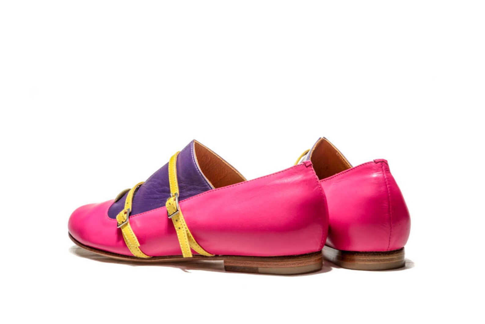 Ballet Flats/ Womens Brogues/ Pink Leather Flats/ Oxford - Etsy