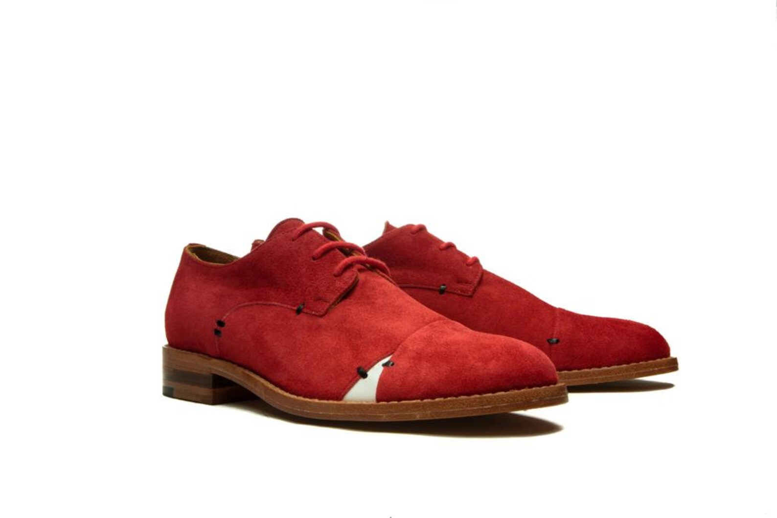 Red Oxford Shoes/ Women's Flats/ Handmade Women's - Etsy