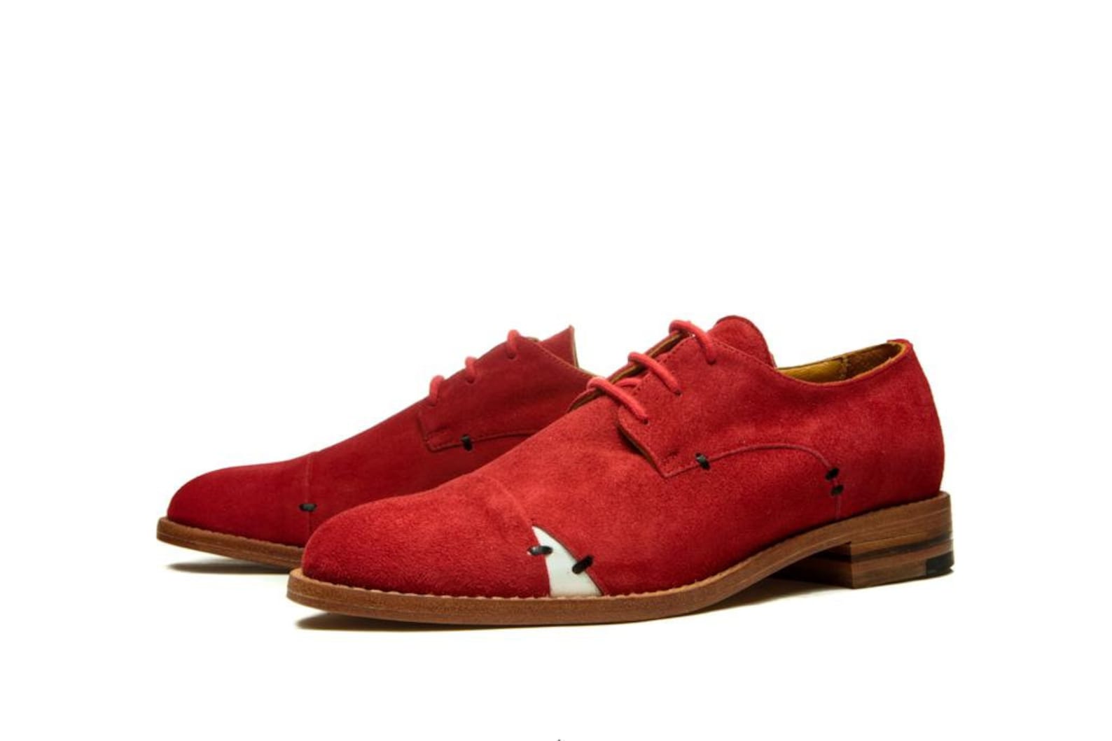 Red Oxford Shoes/ Women's Flats/ Handmade Women's - Etsy