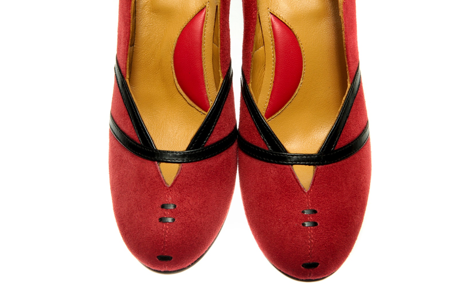 Red Suede High Heel Shoes/ Handmade Women's Shoes/ Red - Etsy