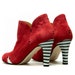 Red Women's Boots/ High Heel Ankle Boots/ Red Suede Boots/ - Etsy