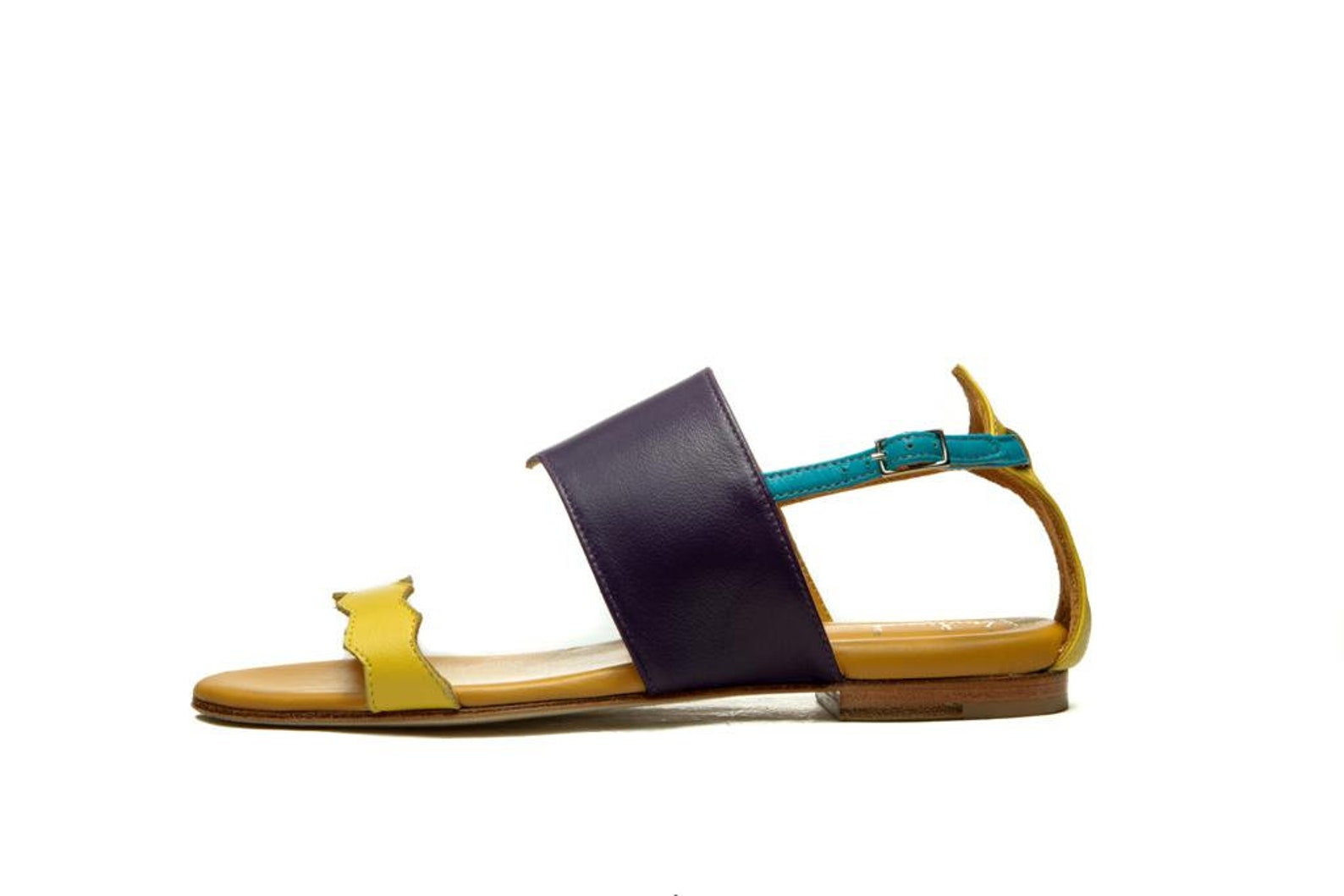 Colorful Summer Strappy Sandals Flats/ Handmade Sandals/ Greek Style ...