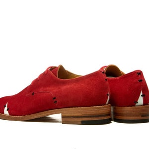 Red Oxford Shoes/ Women's Flats/ Handmade Women's Leather Shoes/ Red ...
