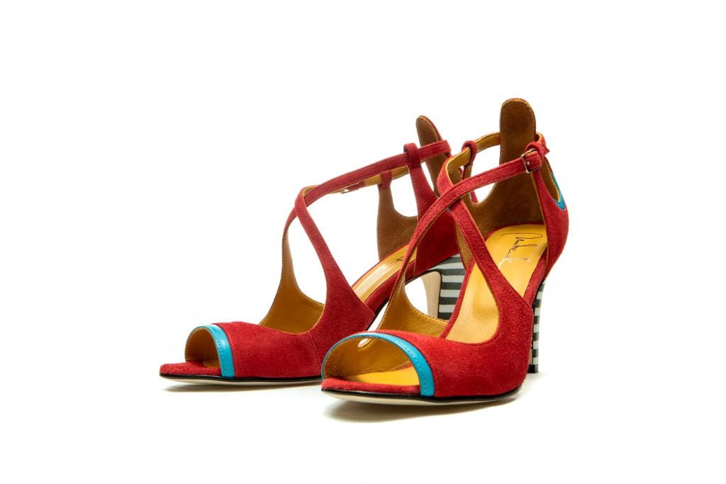 Red strappy sandals/ High heel sandals/ Women's shoes/ Red | Etsy