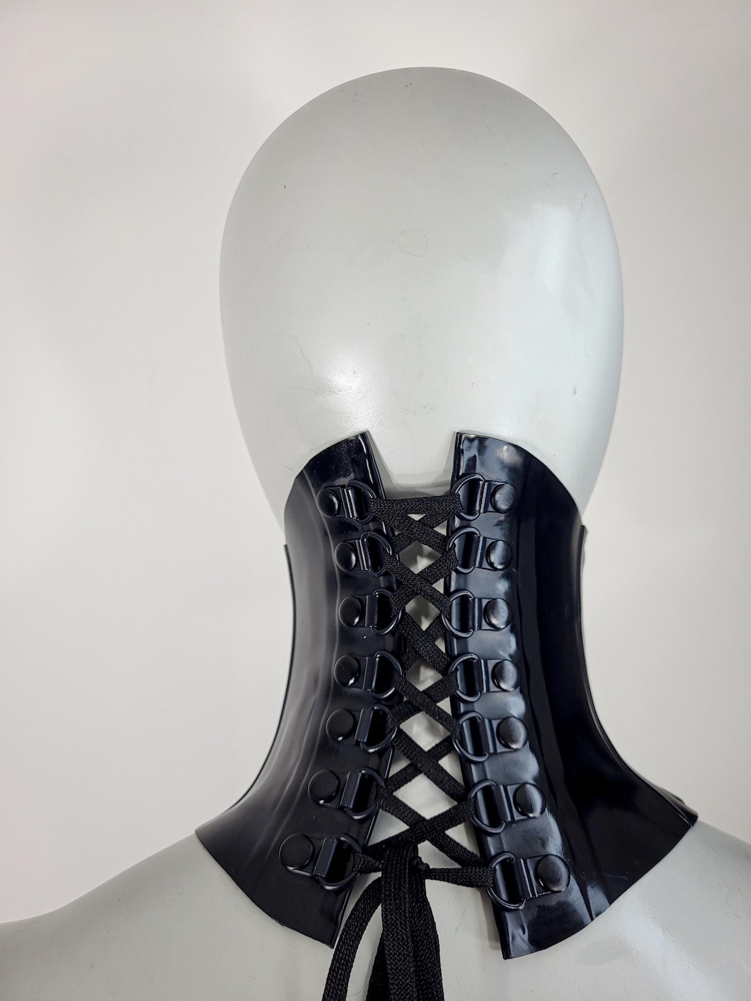 Basic Latex Neck Corset With Black Hardware -posture Collar, Fetish ...