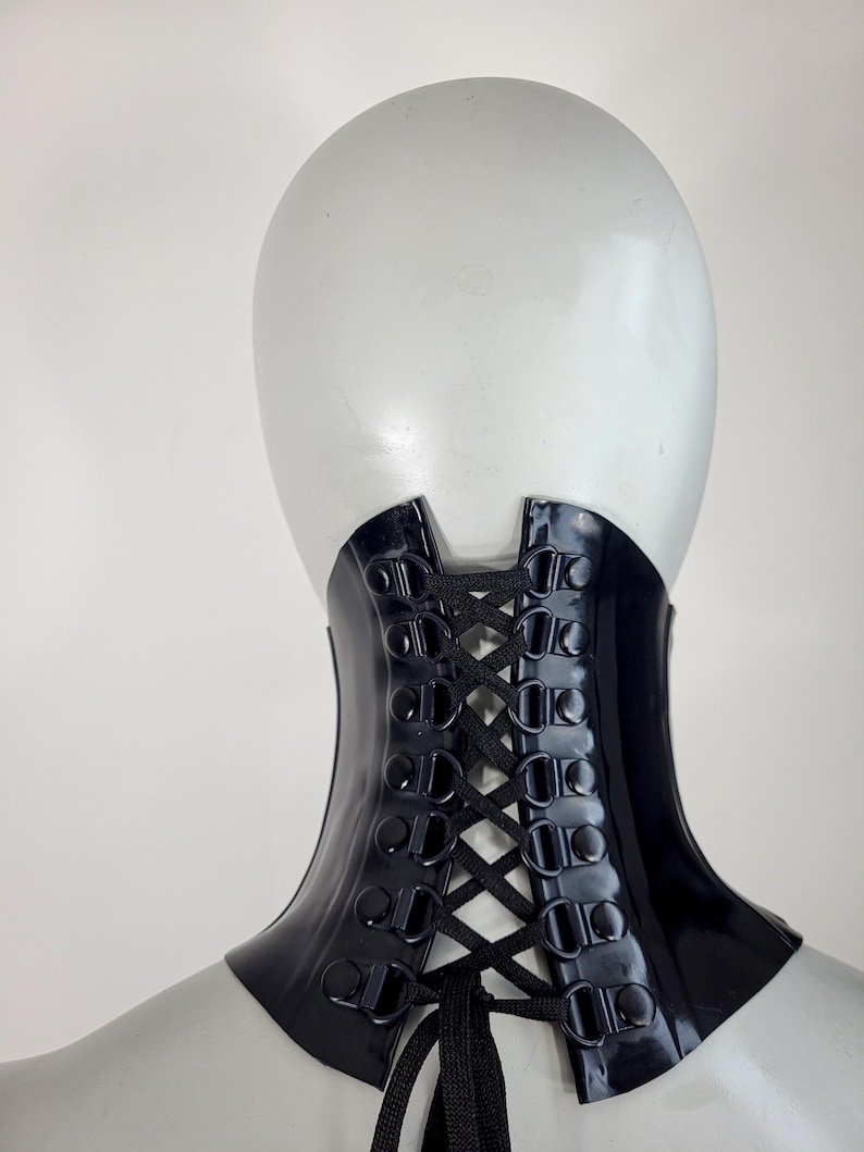 Basic Latex Neck Corset With Black Hardware -posture Collar, Fetish Alternative Fashion, Kink ...