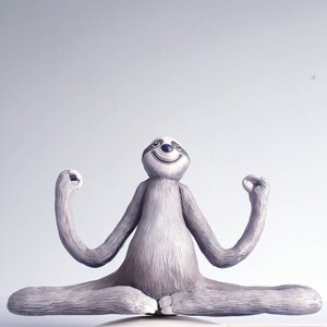 SLOTH - Polymer Clay Animal Sculpture. Seb Sloth - Etsy UK