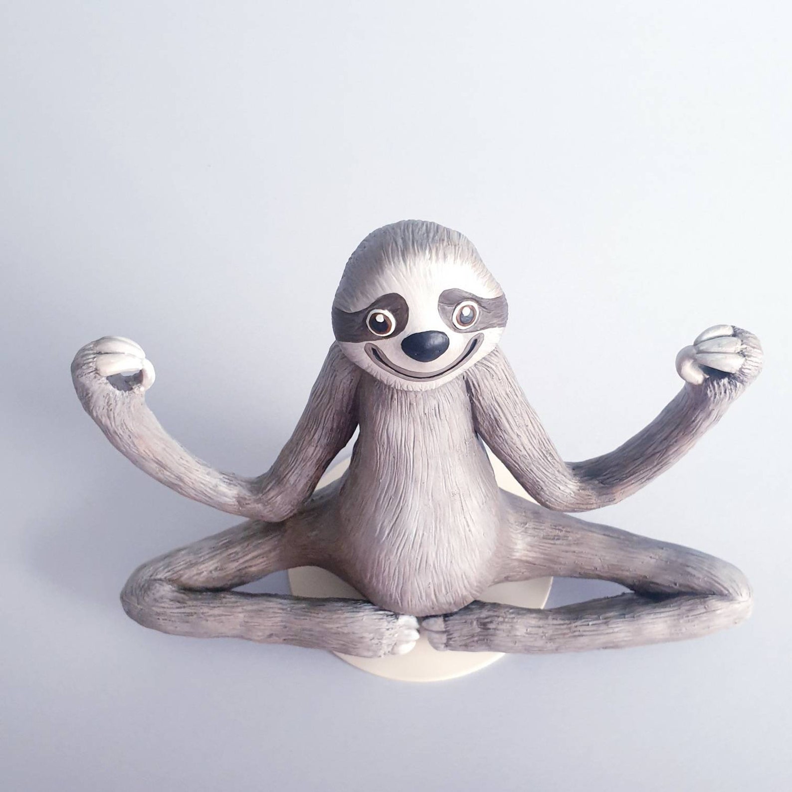 SLOTH Polymer Clay Animal Sculpture. Seb Sloth - Etsy UK