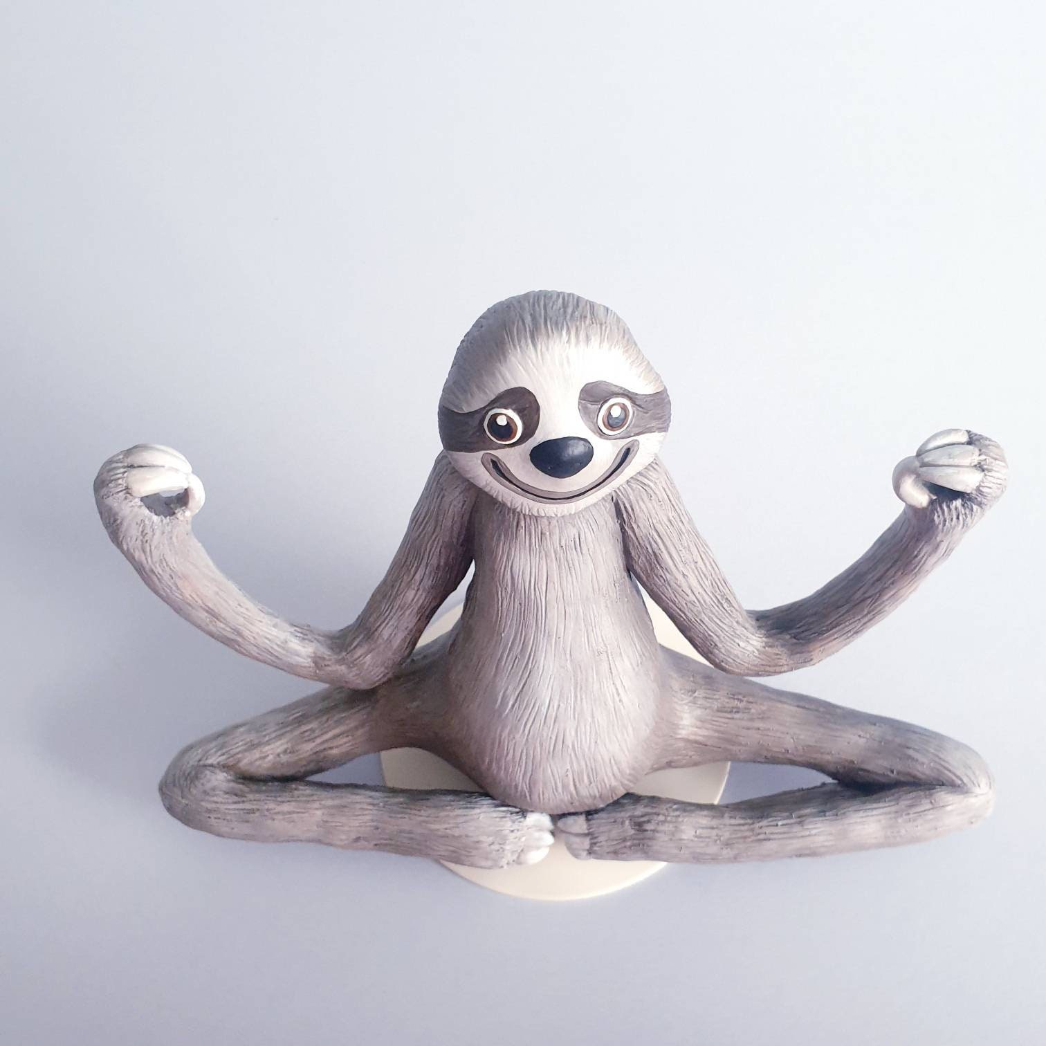 SLOTH Polymer Clay Animal Sculpture. Seb Sloth - Etsy UK