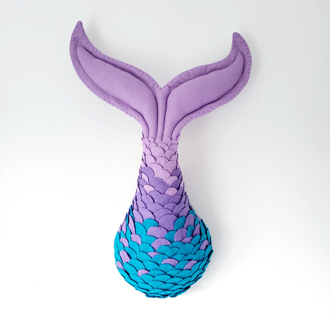 MERMAID TAIL Felt Wall Mounted Mermaid Sea Theme Wall - Etsy
