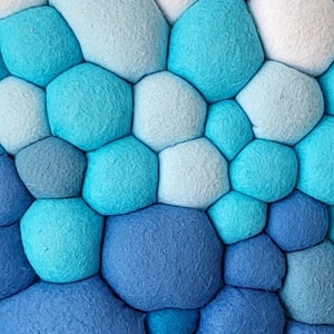 Giant Felt Wall Art - Blue Abstract Tactile Blob - Etsy