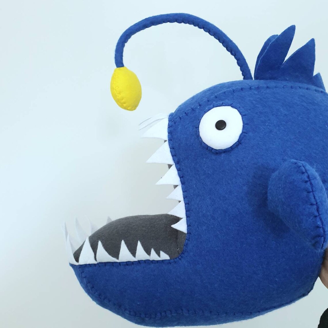 ANGLERFISH Faux Taxidermy Fish Felt Wall Mounted Animal - Etsy