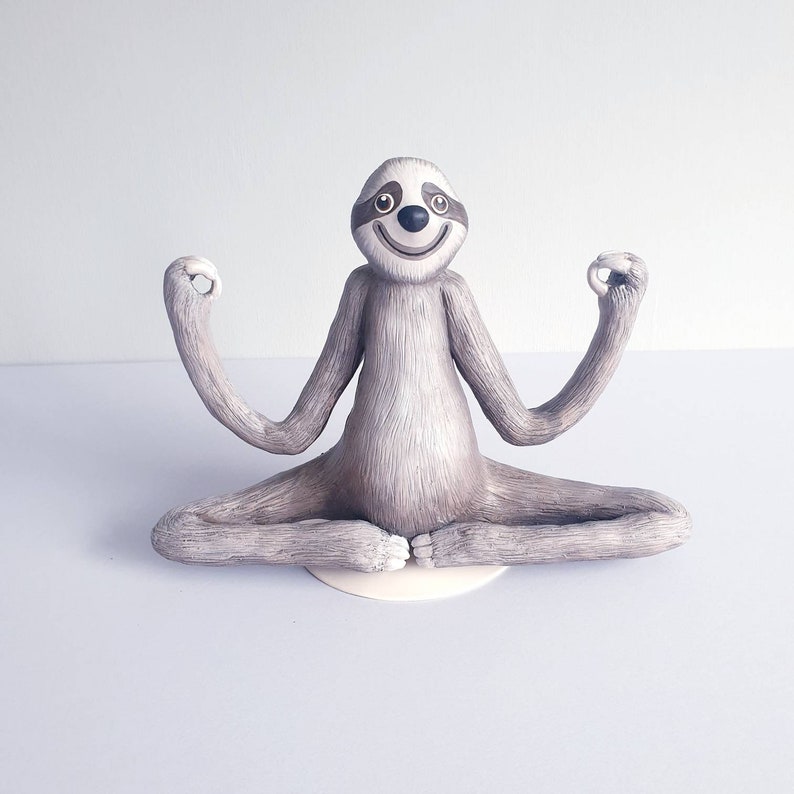 SLOTH Polymer Clay Animal Sculpture. Seb Sloth - Etsy UK