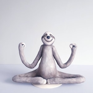 SLOTH - Polymer Clay Animal Sculpture. Seb Sloth - Etsy UK