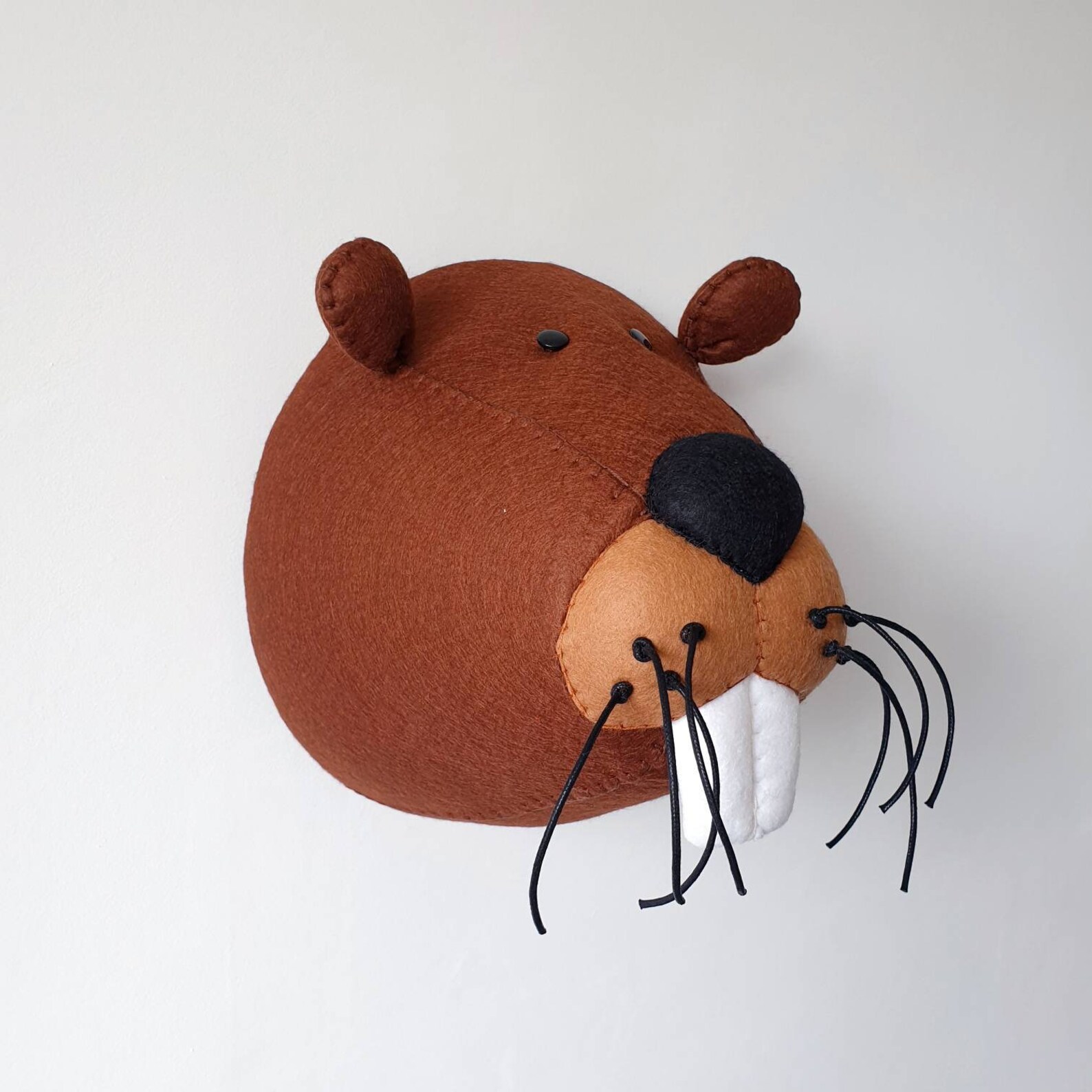 BEAVER Faux Taxidermy Felt Wall Mounted Animal Head - Etsy UK