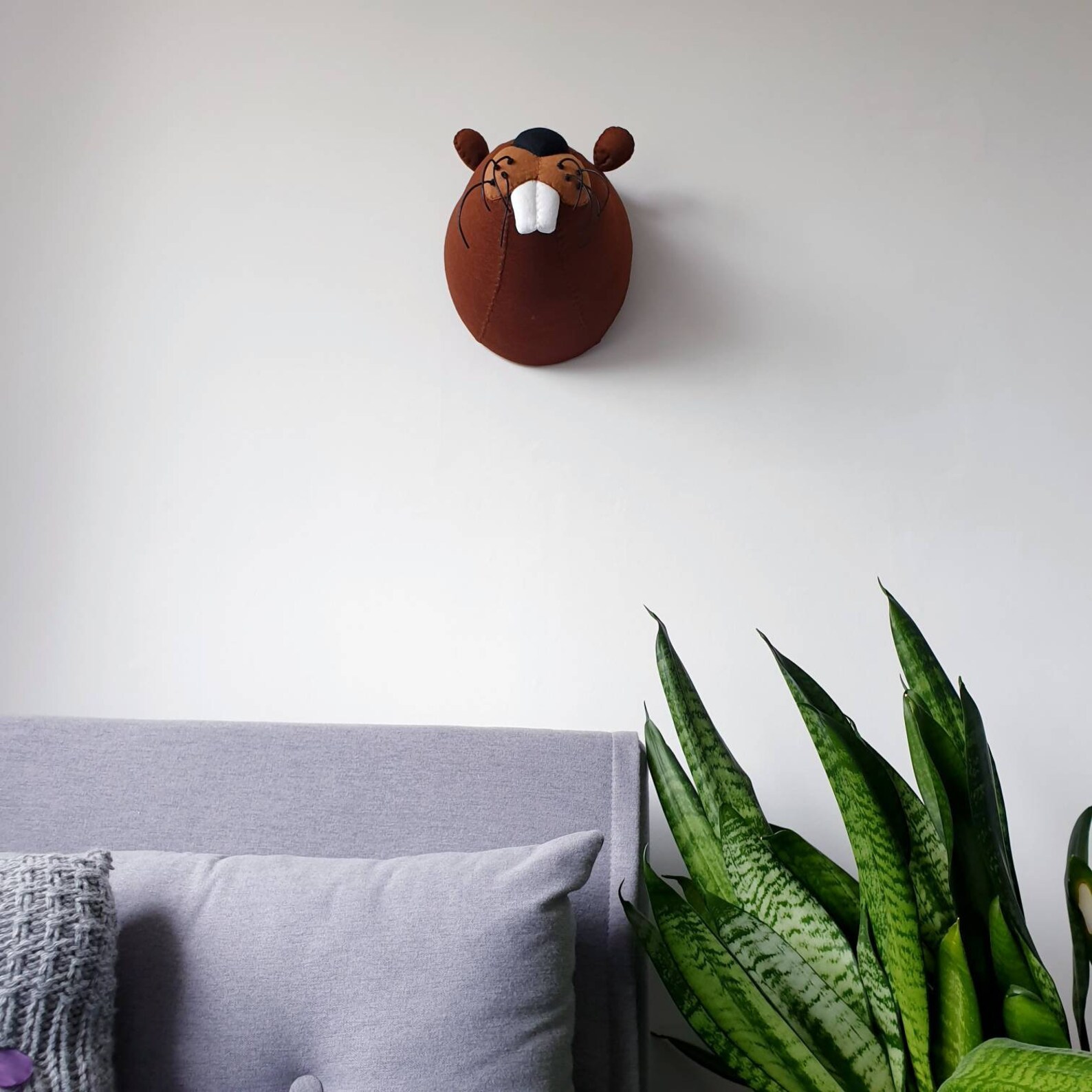 BEAVER Faux Taxidermy Felt Wall Mounted Animal Head - Etsy UK