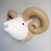 RAM Faux Taxidermy Felt Wall Mounted Animal Head - Etsy