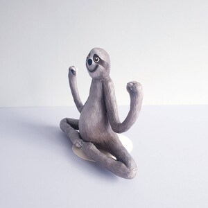 SLOTH - Polymer Clay Animal Sculpture. Seb Sloth - Etsy UK