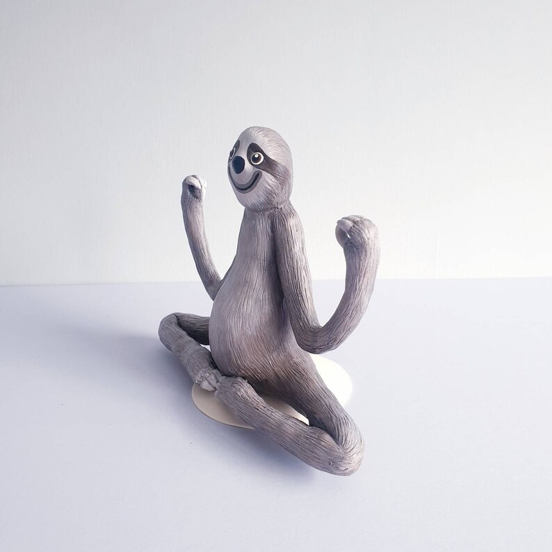 SLOTH Polymer Clay Animal Sculpture. Seb Sloth - Etsy UK